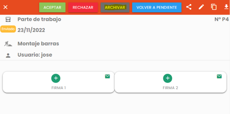 ARCHIVAR UN PARTE DE TRABAJO